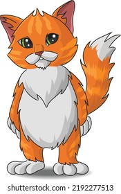 Cartoon Red Cat Vector Illustration Stock Vector (Royalty Free ...