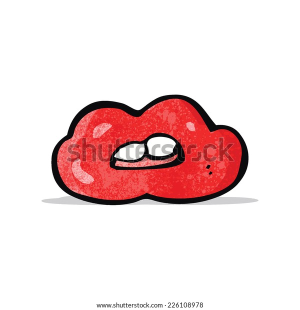 Cartoon Red Lips Stock Vector (Royalty Free) 226108978