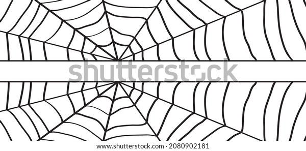 Cartoon Red Spider Web Happy Halloween Stock Vector (Royalty Free ...