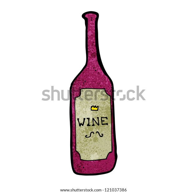Cartoon Red Wine Bottle Stock Vector (Royalty Free) 121037386