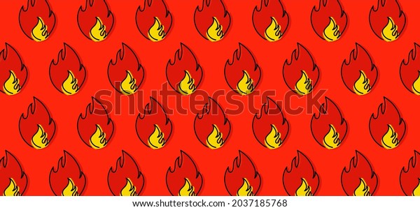 Cartoon Red Yellow Orange Fire Flame Stock Vector (Royalty Free ...