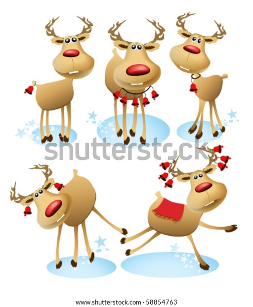 Cartoon Reindeer Stock Vector (Royalty Free) 58854763 | Shutterstock