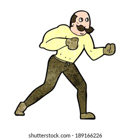 Cartoon Retro Boxer Man Stock Vector (Royalty Free) 189166226