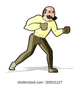 Cartoon Retro Boxer Man Stock Vector (Royalty Free) 203511127 ...