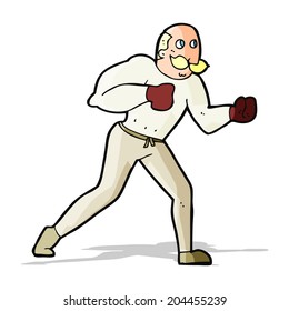 Cartoon Retro Boxer Man Stock Vector (Royalty Free) 204455239