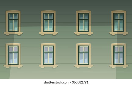 Cartoon Retro Building Facade Stock Vector (Royalty Free) 360582791 ...