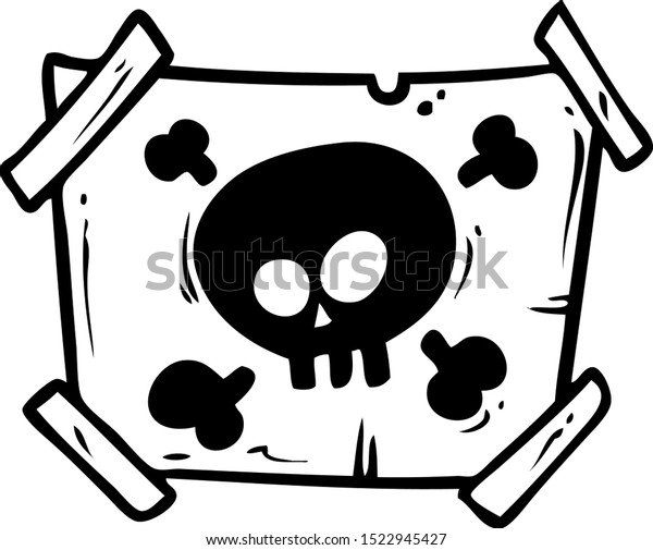 Cartoon Retro Poster Skull Image Isolated Stock Vector (Royalty Free ...