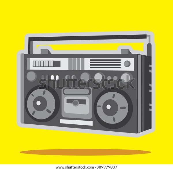 Cartoon Retro Radio Stock Vector (Royalty Free) 389979037 | Shutterstock