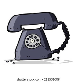 Cartoon Retro Telephone Stock Vector (Royalty Free) 211531009