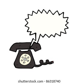 Cartoon Retro Telephone Speech Bubble Stock Vector (Royalty Free ...