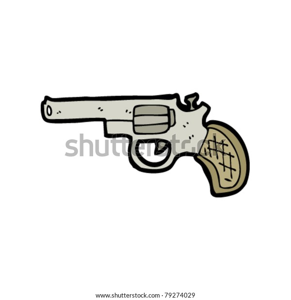 Cartoon Revolver Stock Vector (Royalty Free) 79274029