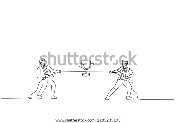 Cartoon Rivals Pulling Rope Tug War: เวกเตอร์สต็อก (ปลอดค่าลิขสิทธิ์ ...