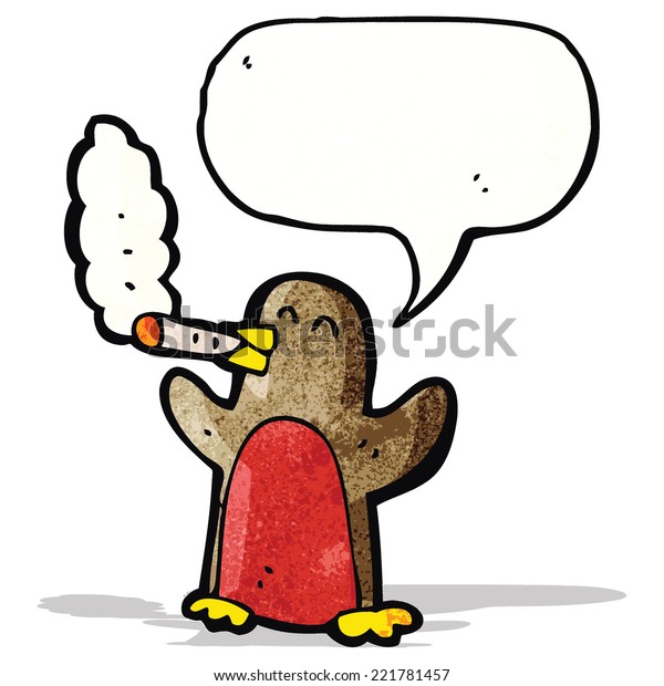 Cartoon Robin Smoking Cigarette Stock Vector (Royalty Free) 221781457 ...