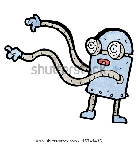 Cartoon Robot Long Arms Stock Vector (Royalty Free) 115741435 ...