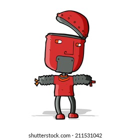 Cartoon Robot Open Head Stock Vector (Royalty Free) 211531042 ...