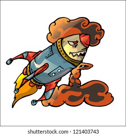 Cartoon Rocket Bomb Stock Vector (Royalty Free) 121403743 | Shutterstock