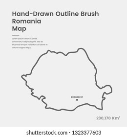 Cartoon Romania Map Hand Drawn Romania 스톡 벡터(로열티 프리) 1323377603 ...