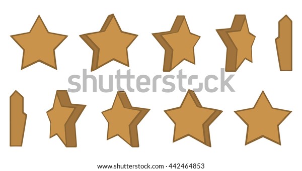 Cartoon Rotation Star Vector Animation Set Stock Vector (Royalty Free ...