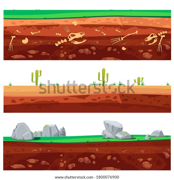 Cartoon Rounds Layers Texture Illustration Set Stock Vector (Royalty ...