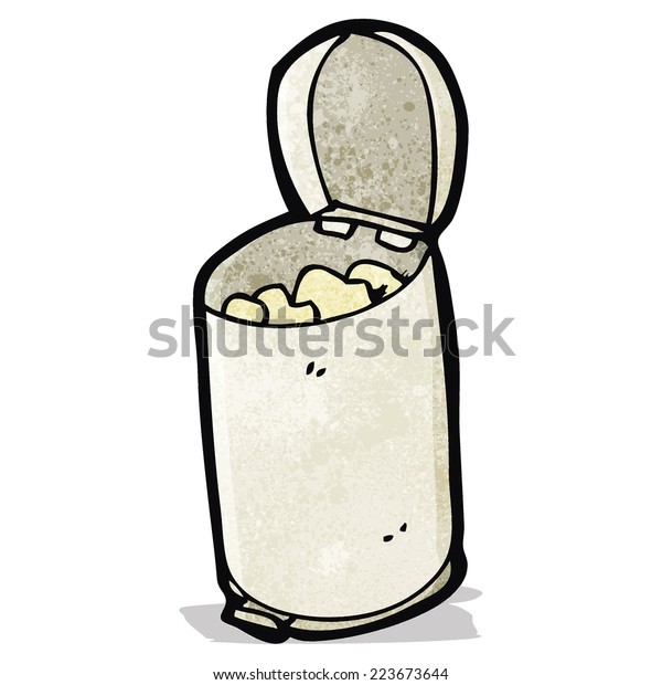 Cartoon Rubbish Bin Stock Vector (Royalty Free) 223673644 | Shutterstock