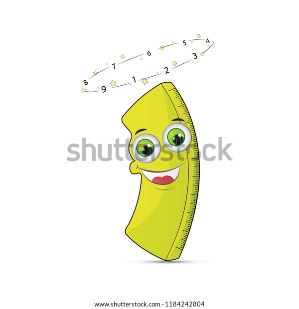 Cartoon Ruler Character Stock Vector (Royalty Free) 1184242804 ...