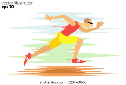 Cartoon Runner Character Stock Illustration 1220396842 | Shutterstock