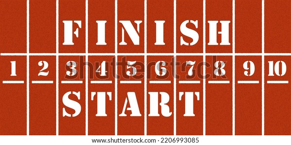 Cartoon Running Track Lane Numbers Track Stock Vector (Royalty Free ...