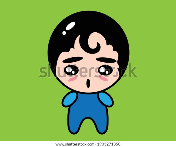 Cartoon Sad Baby Kid Vector Design Stock Vector (Royalty Free ...