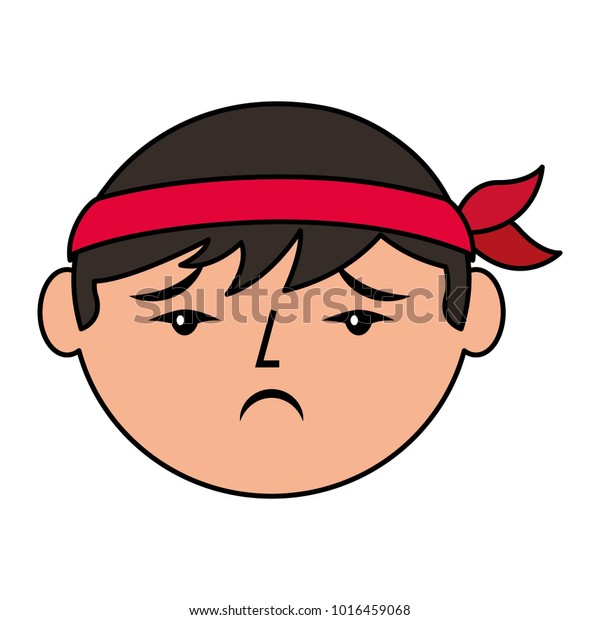 Cartoon Sad Face Chinese Man Stock Vector (Royalty Free) 1016459068 ...