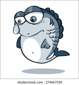 Cartoon Sad Fish Stock Vector (Royalty Free) 274467530 | Shutterstock