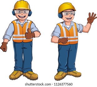 Cartoon Safety Charactor Vector Illustration Stock Vector (Royalty Free ...