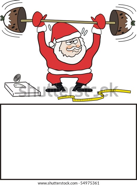 Cartoon Santa Claus Lifting Plum Pudding: vector de stock (libre de ...