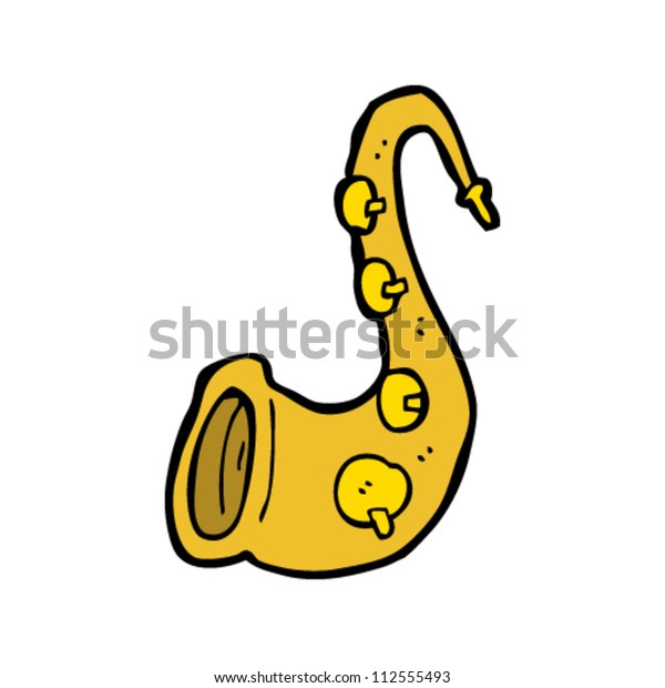 Cartoon Saxophone Stock Vector (Royalty Free) 112555493