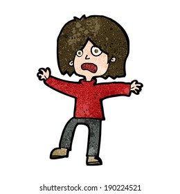 Cartoon Scared Person Stock Vector (Royalty Free) 190224521 | Shutterstock