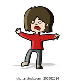 Cartoon Scared Person Stock Vector (Royalty Free) 203582014