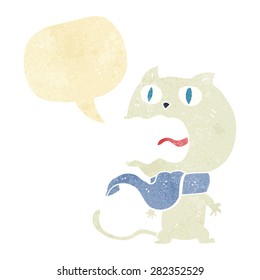 Cartoon Scared White Cat Stock Vector (Royalty Free) 282352529 ...