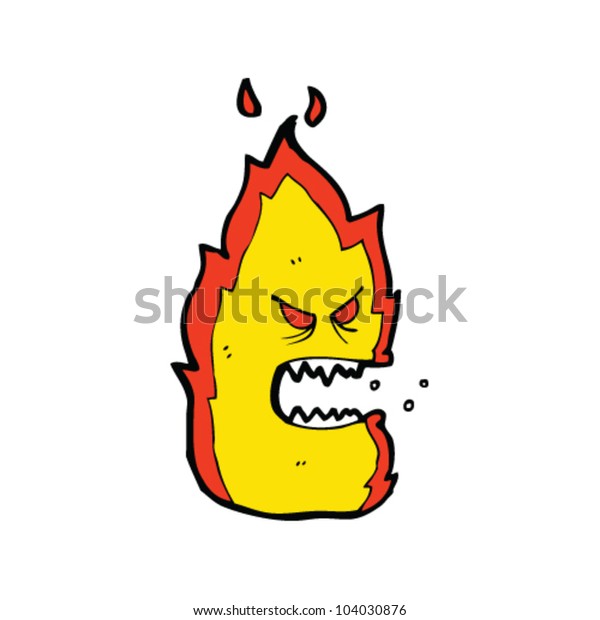 Cartoon Scary Fire Character Stock Vector (Royalty Free) 104030876 ...