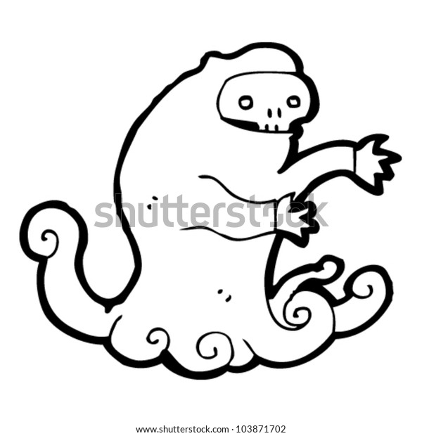 Cartoon Scary Ghost Man Stock Vector (Royalty Free) 103871702