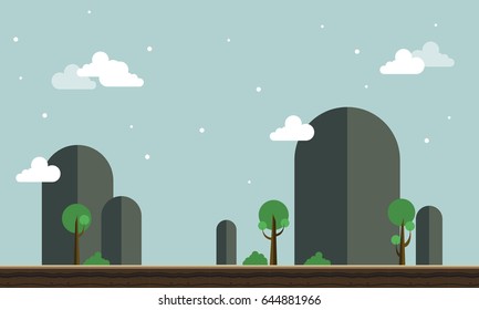 Cartoon Scenery Cloud Style Stock Vector (Royalty Free) 644881966 ...