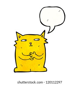 Vector Cartoon Illustration Yellow Monster Making Stock Vector (Royalty ...