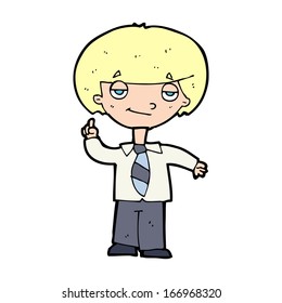 Cartoon School Boy Answering Question Stock Vector (Royalty Free ...