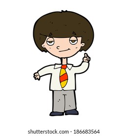 Cartoon School Boy Answering Question Stock Vector (Royalty Free ...