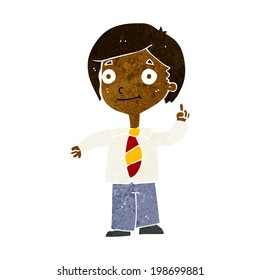 Cartoon School Boy Answering Question Stock Vector (Royalty Free ...