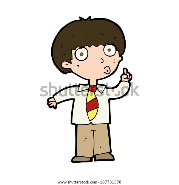 Cartoon School Boy Question Stock Vector (Royalty Free) 187731578 ...
