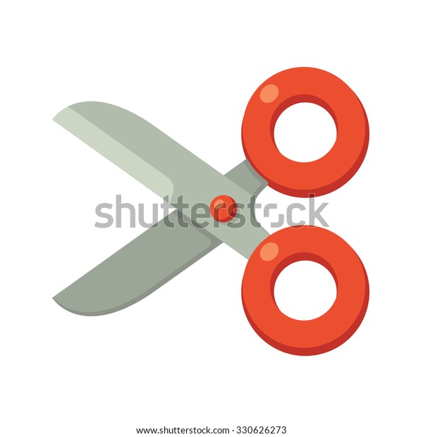 Cartoon Scissors Icon Simple Modern Style Stock Vector (Royalty Free ...