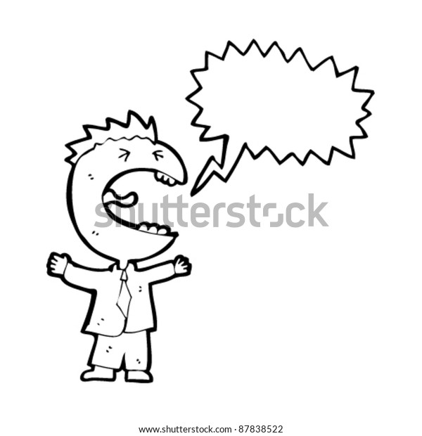Cartoon Screaming Angry Boss Stock Vector (Royalty Free) 87838522 ...