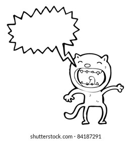Cartoon Screaming Cat Stock Vector (Royalty Free) 84187291
