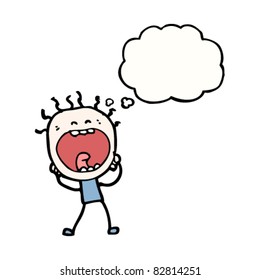 Cartoon Screaming Doodle Man Stock Vector (Royalty Free) 82814251 ...