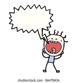 Cartoon Screaming Doodle Man Stock Vector (Royalty Free) 86478436