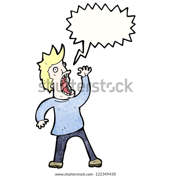 Cartoon Screaming Man Stock Vector (Royalty Free) 122349430 | Shutterstock